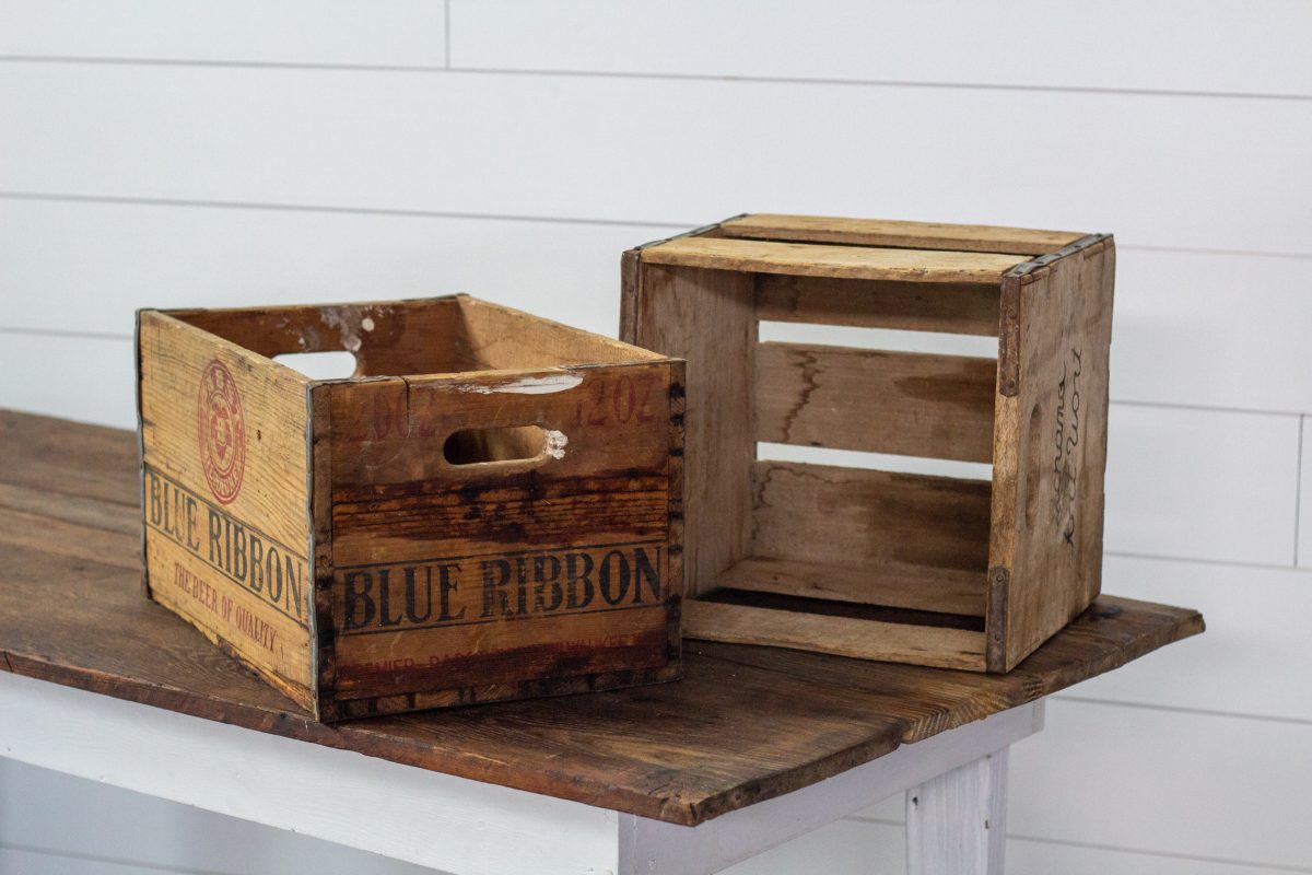 Large Vintage Crates - Sugar Creek Event Rentals