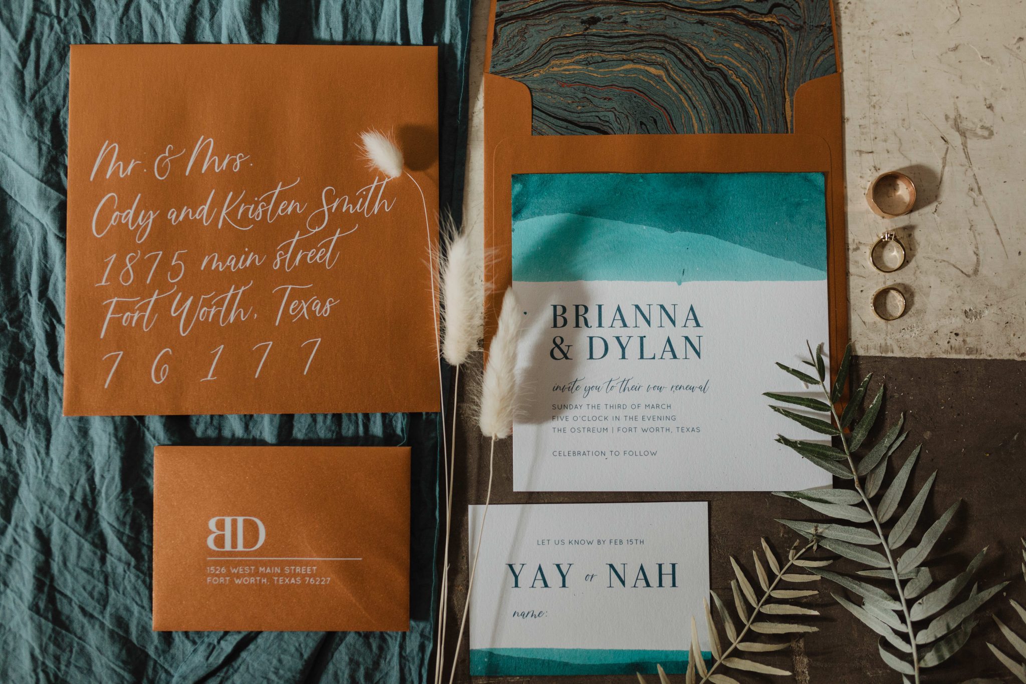 DYLAN & BRIANNA'S SHADES OF INDIGO VOW RENEWAL AT THE OSTREUM - Texas ...