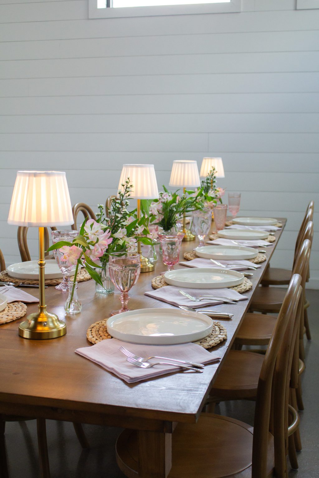 Pastel Themed Tablescape - Sugar Creek Event Rentals