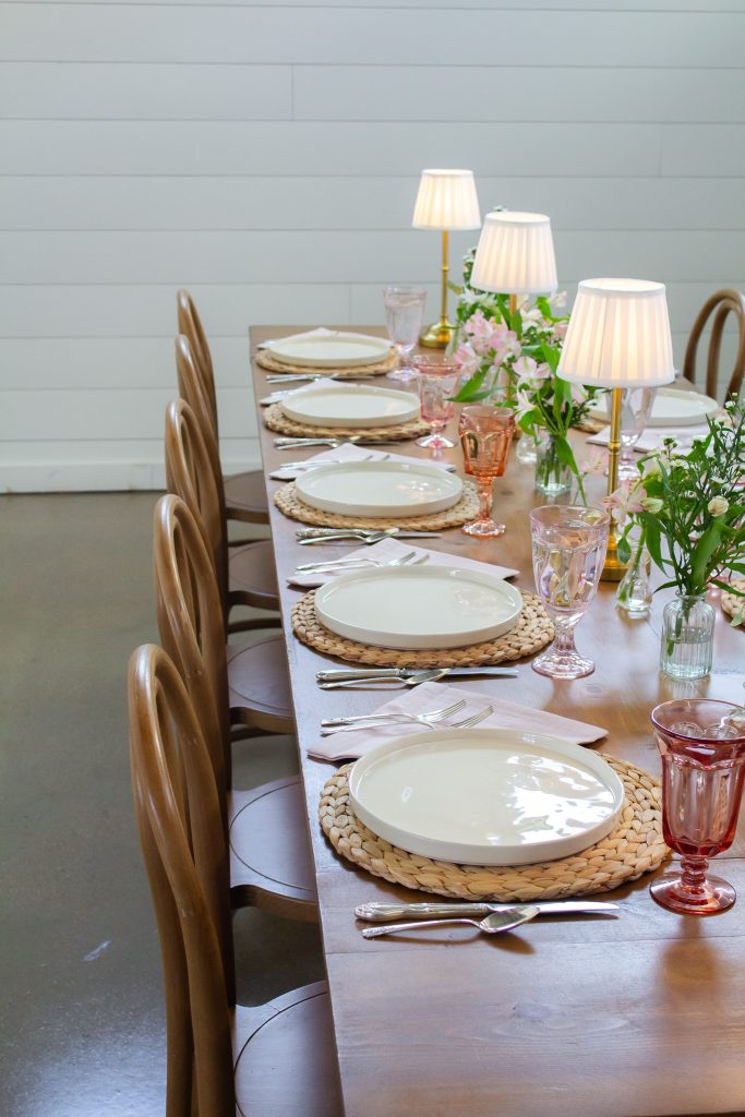 Pastel Themed Tablescape - Sugar Creek Event Rentals