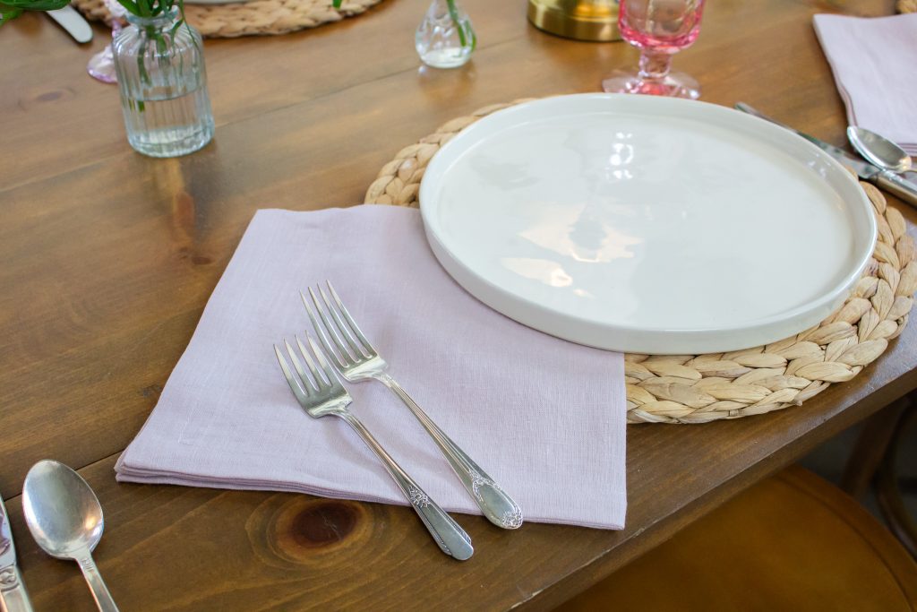 Pastel Themed Tablescape - Sugar Creek Event Rentals